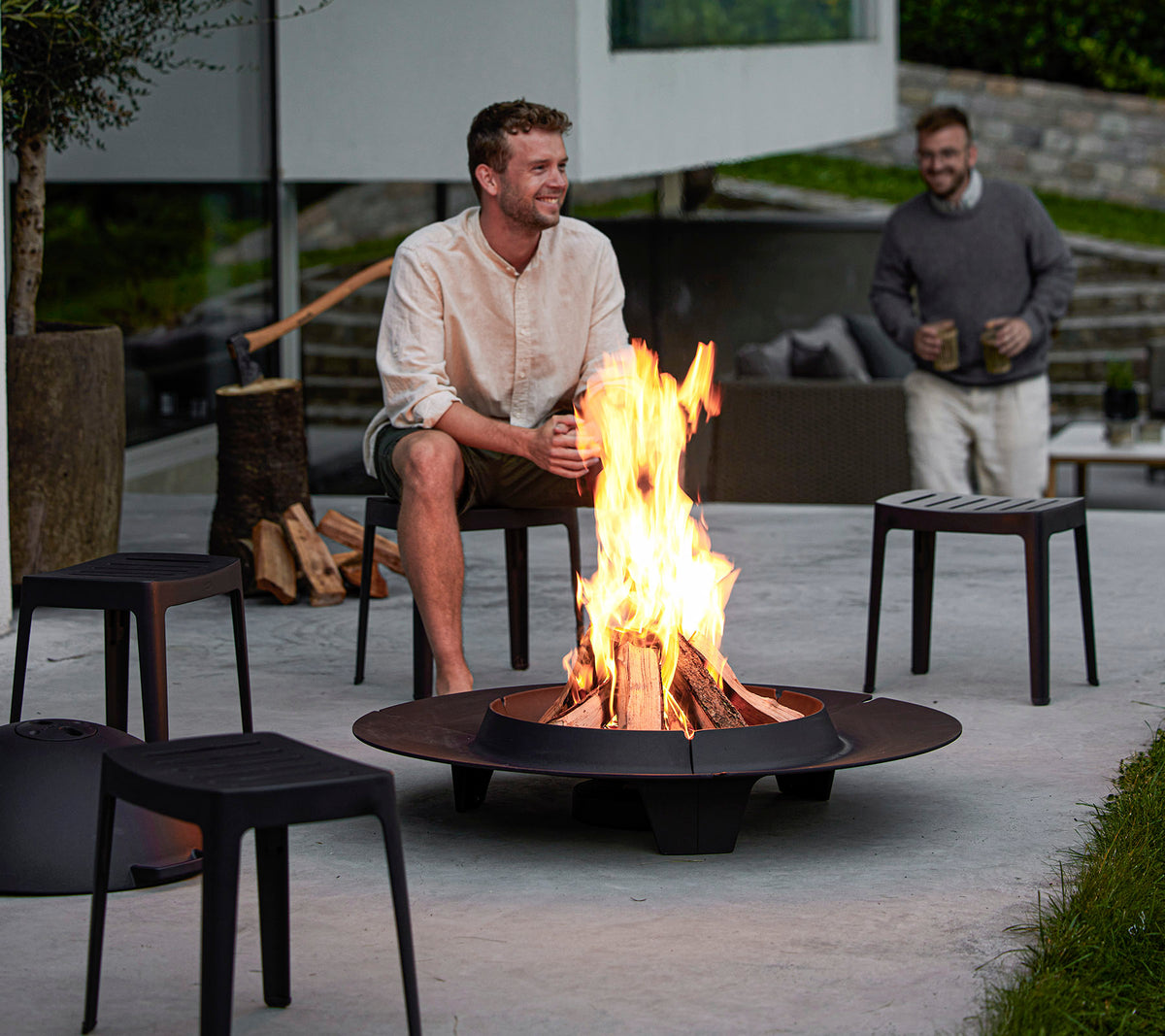 Cane-line Ember fire pit, large - Scandinavian outdoor furniture – Cane ...